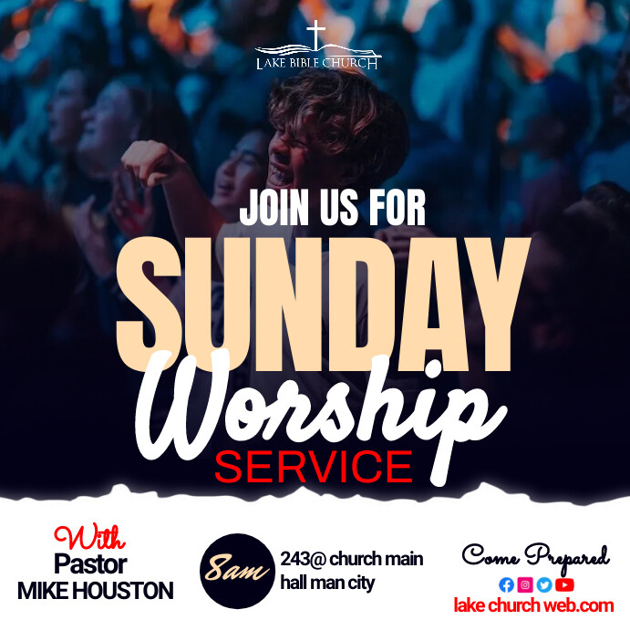 Church Sunday service (1) Template | PosterMyWall