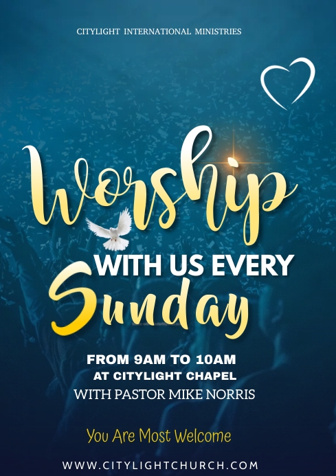 Church Sunday Service (13) Template | PosterMyWall