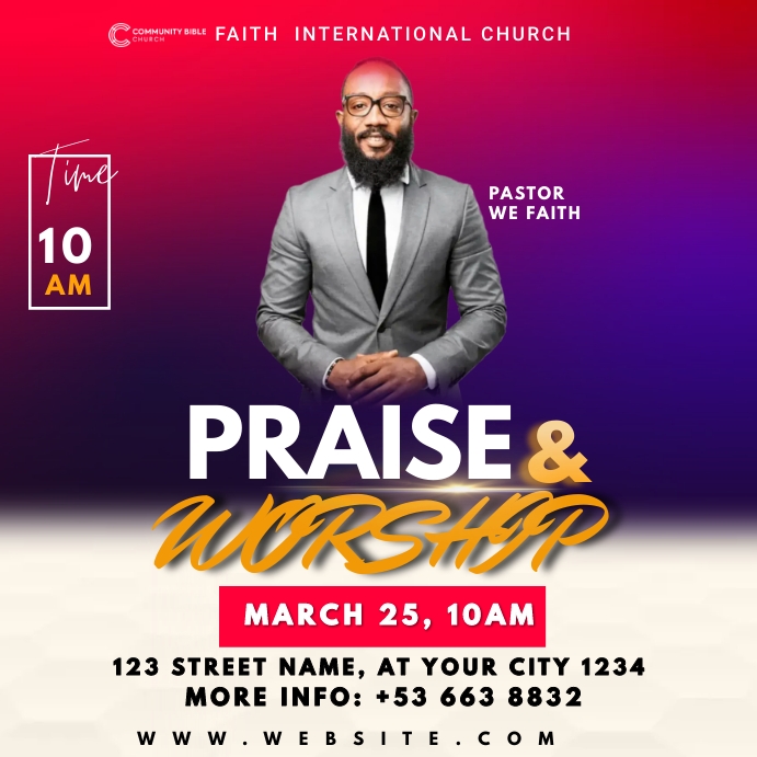 Church Sunday Service (16) Template | PosterMyWall