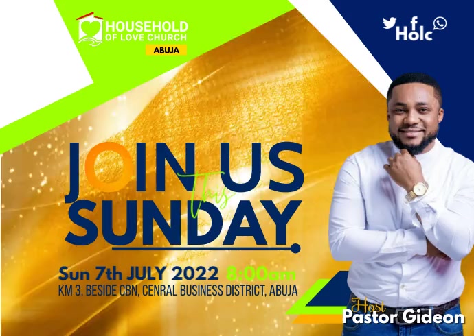 CHURCH SUNDAY SERVICE (5) Template | PosterMyWall