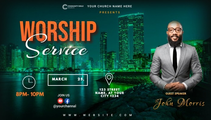 Church Sunday Service (8) Template | PosterMyWall