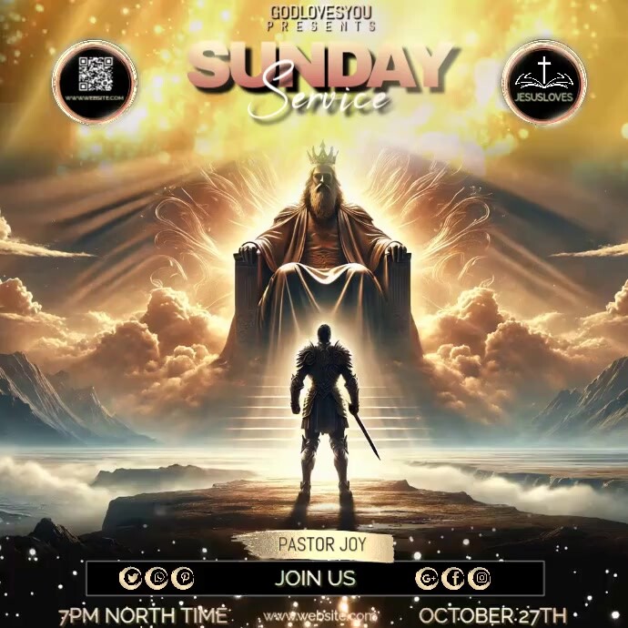 Church Sunday Service ad template | PosterMyWall