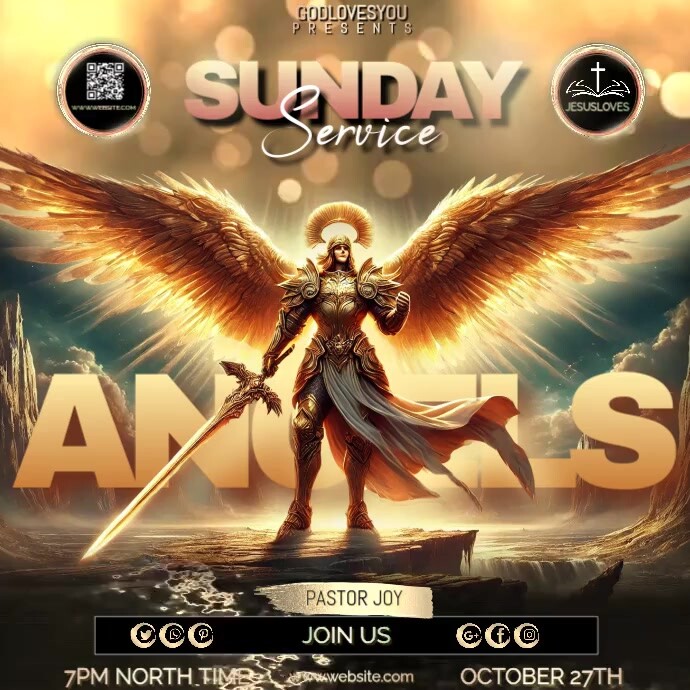Plantilla de Church Sunday Service ad template | PosterMyWall