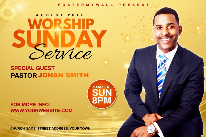 Church Sunday Service ads Template | PosterMyWall