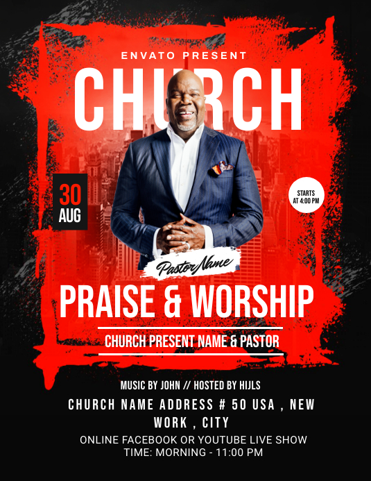 Church Sunday Service ads Template | PosterMyWall