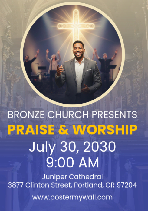 church sunday service Church Worship Template | PosterMyWall