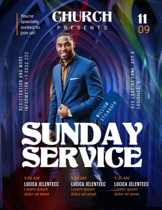 Copy of Church Sunday Service | PosterMyWall