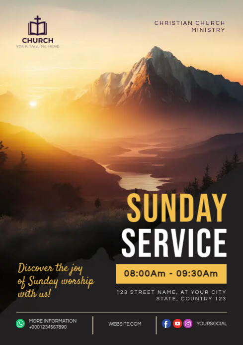Church Sunday Service Template | PosterMyWall