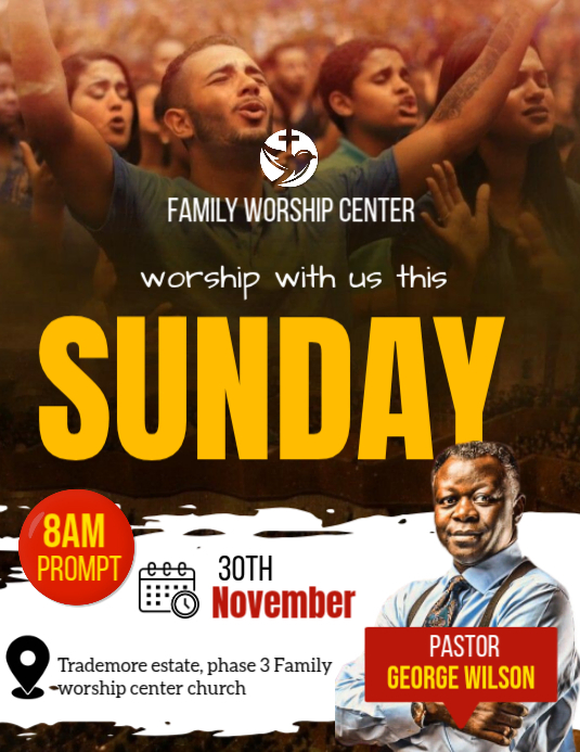 Church Sunday service Template | PosterMyWall