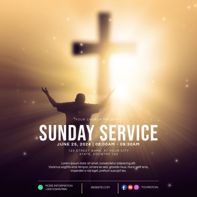 Plantilla de church sunday service | PosterMyWall