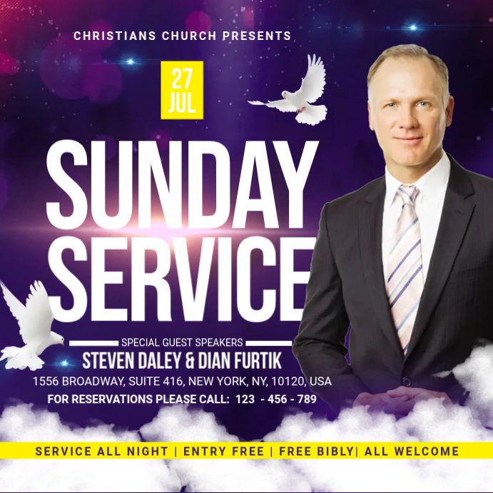 Church Sunday Service Template | PosterMyWall