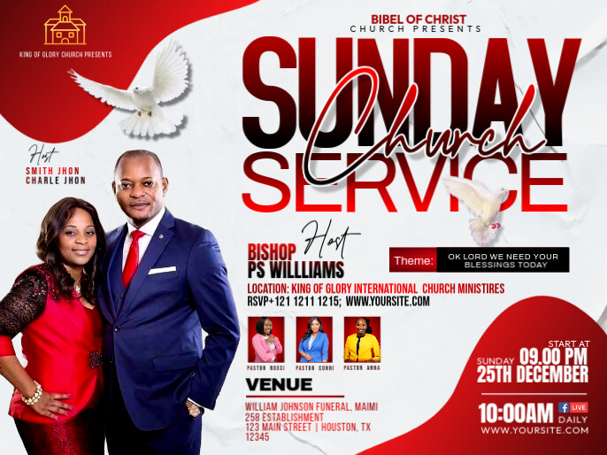 Copy of Church Sunday service | PosterMyWall