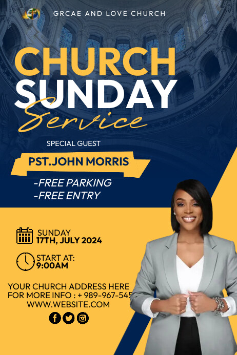 Copy of Church sunday service | PosterMyWall