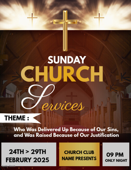 church sunday service Template | PosterMyWall
