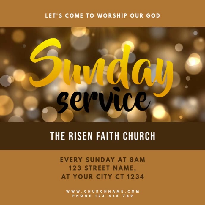 Church Sunday Service Template | PosterMyWall