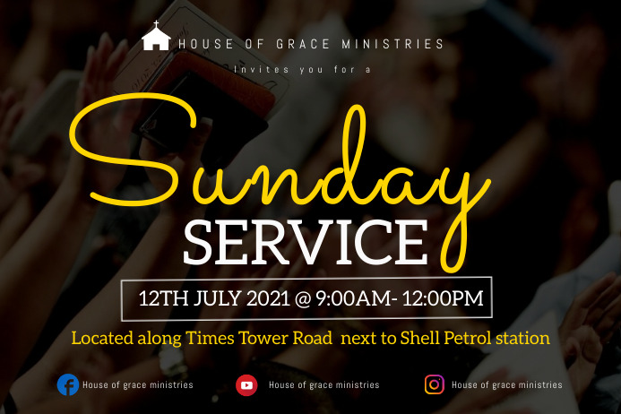 Church sunday service Template | PosterMyWall