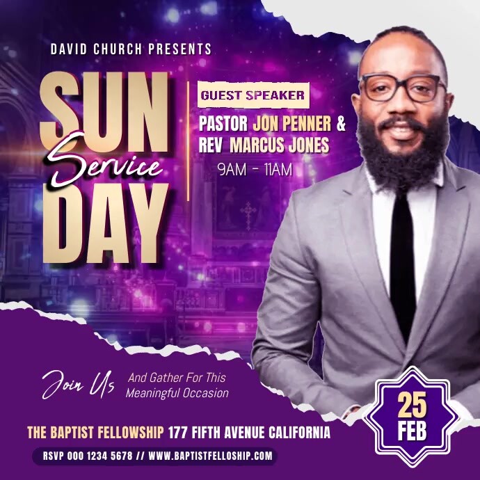 church sunday service Template | PosterMyWall