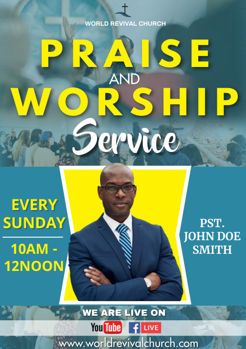 Church Sunday service Template | PosterMyWall
