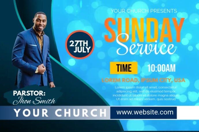 Church Sunday Service Template | PosterMyWall