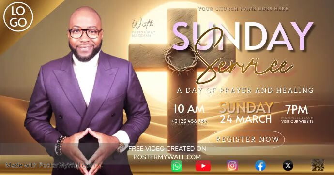 Church sunday service facebook post Template | PosterMyWall