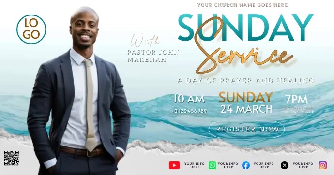 Copy of Church sunday service facebook post | PosterMyWall