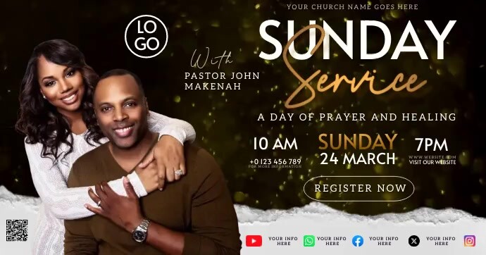 Copy of Church sunday service facebook post | PosterMyWall
