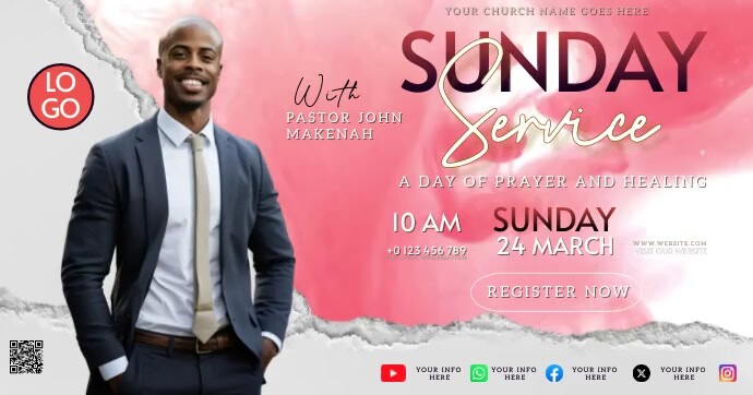 Copy of Church sunday service facebook post | PosterMyWall