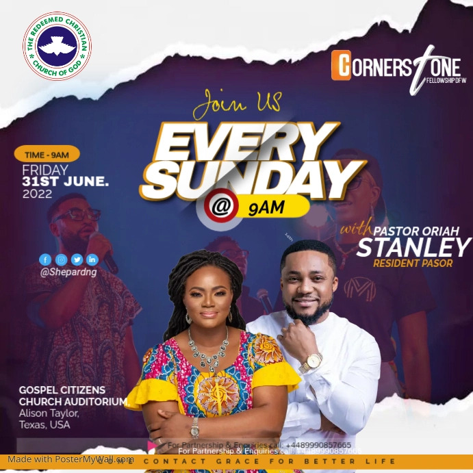 Church Sunday Service flyer (19) Template | PosterMyWall