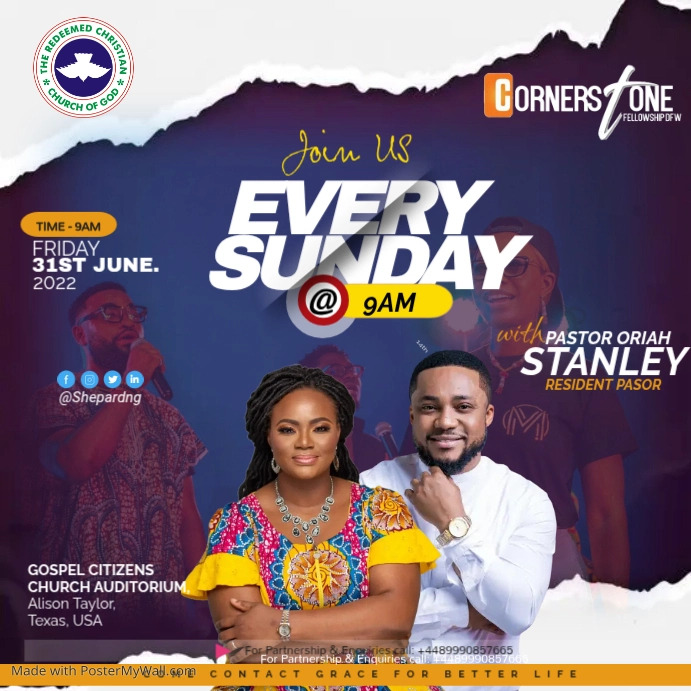 Copy of Church Sunday Service flyer (6) | PosterMyWall