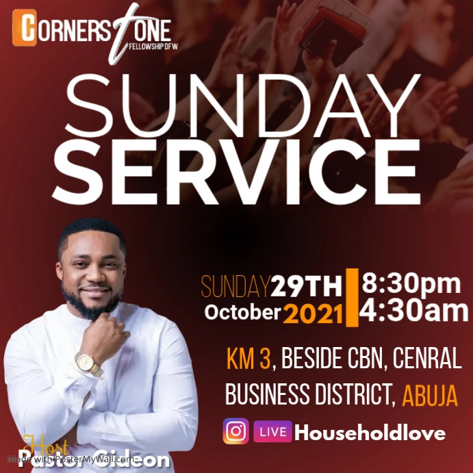Copy of CHURCH SUNDAY SERVICE FLYER DESIGN TEMPLATE ( | PosterMyWall