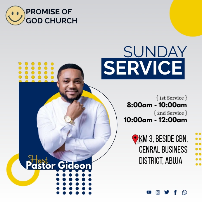 CHURCH SUNDAY SERVICE FLYER DESIGN TEMPLATE ( | PosterMyWall