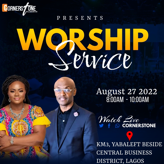 CHURCH SUNDAY SERVICE FLYER DESIGN TEMPLATE ( | PosterMyWall