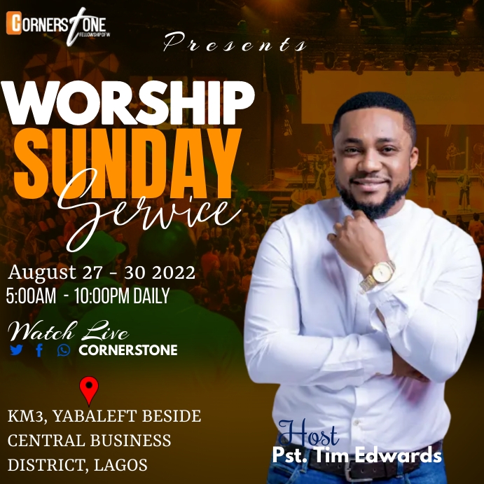 Copy of CHURCH SUNDAY SERVICE FLYER DESIGN TEMPLATE ( | PosterMyWall