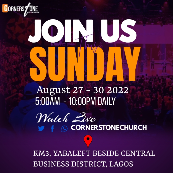CHURCH SUNDAY SERVICE FLYER DESIGN TEMPLATE ( | PosterMyWall