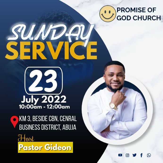 La Plantilla de Diseño Del Volante Del Servicio Dominical de La Iglesia ...