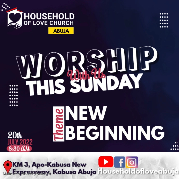 Copy of CHURCH SUNDAY SERVICE FLYER DESIGN TEMPLATE ( | PosterMyWall