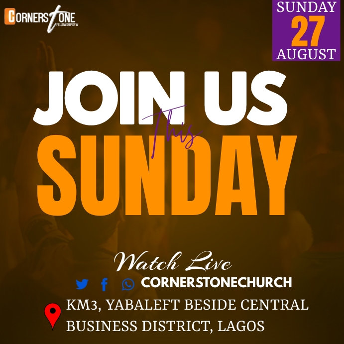 Plantilla de CHURCH SUNDAY SERVICE FLYER DESIGN TEMPLATE ( | PosterMyWall