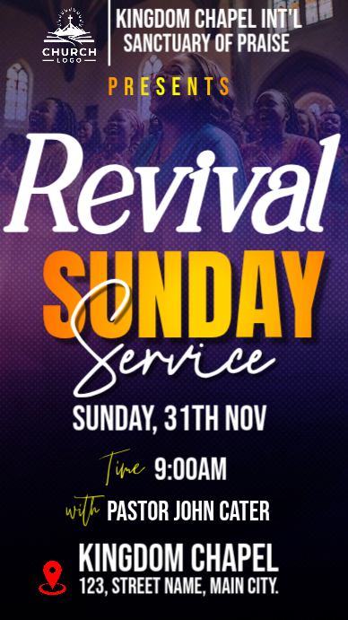 church sunday service flyer Template | PosterMyWall