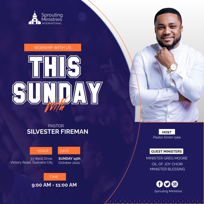 CHURCH SUNDAY SERVICE FLYER Template | PosterMyWall