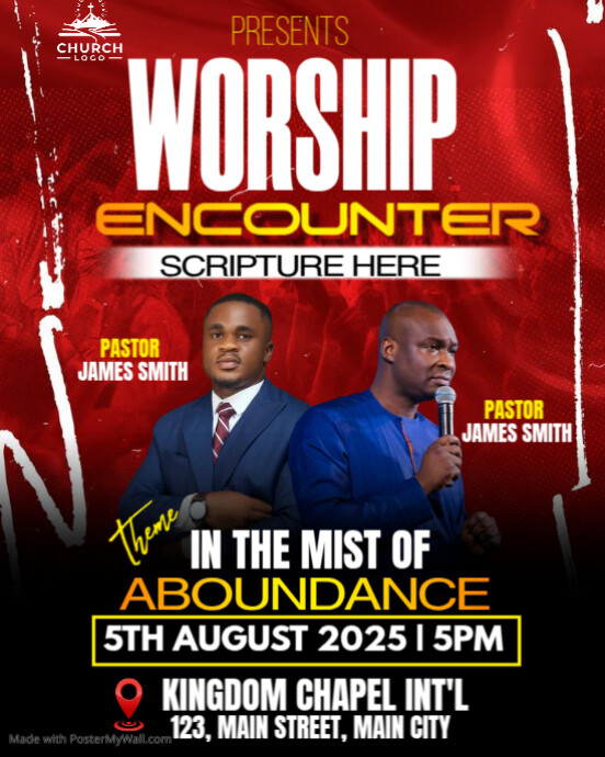 church sunday service flyer Template | PosterMyWall