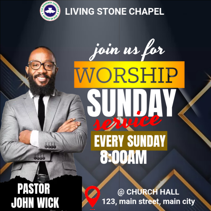 church sunday service flyer Template | PosterMyWall