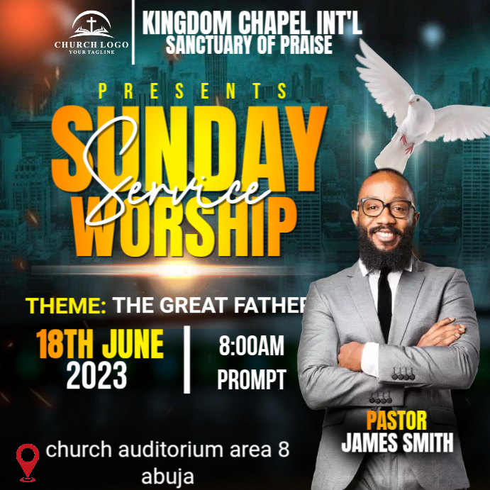 church sunday service flyer Template | PosterMyWall