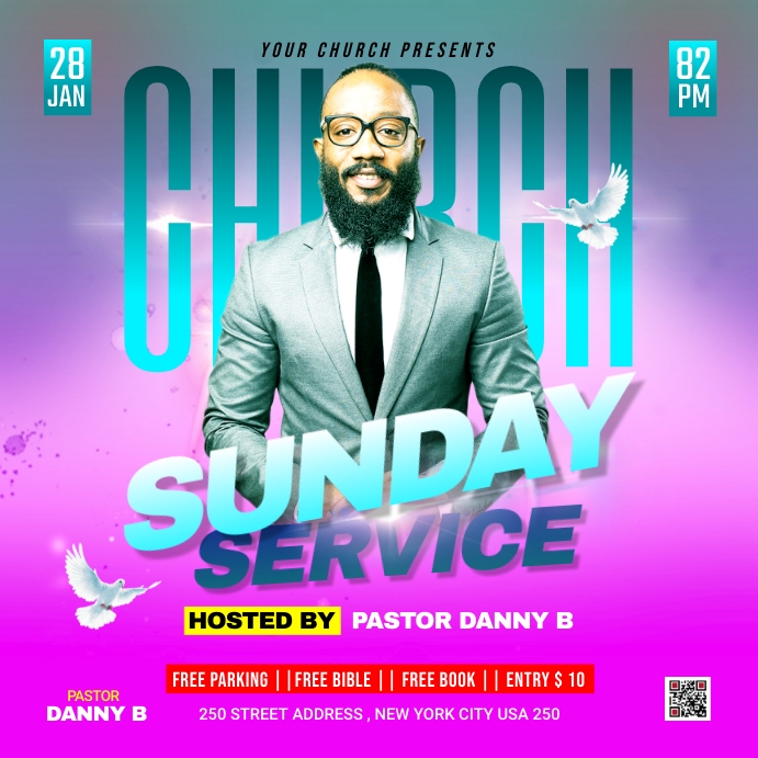 church sunday service flyer Template | PosterMyWall