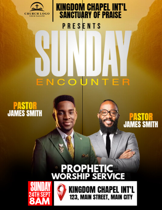 church sunday service flyer Template | PosterMyWall