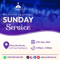 Church Sunday service Template | PosterMyWall