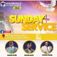 SUNDAY SERVICE PROGRAM Template | PosterMyWall