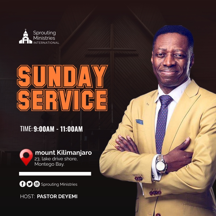 CHURCH SUNDAY SERVICE FLYER Template | PosterMyWall