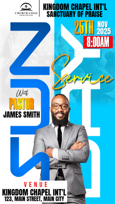 Plantilla de church sunday service flyer | PosterMyWall