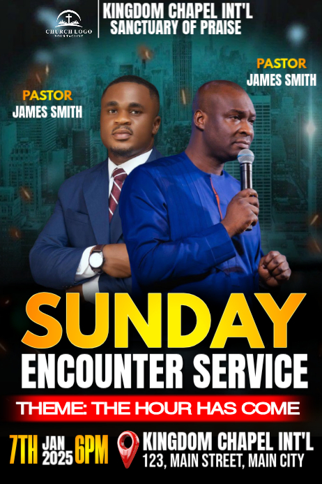 church sunday service flyer Template | PosterMyWall