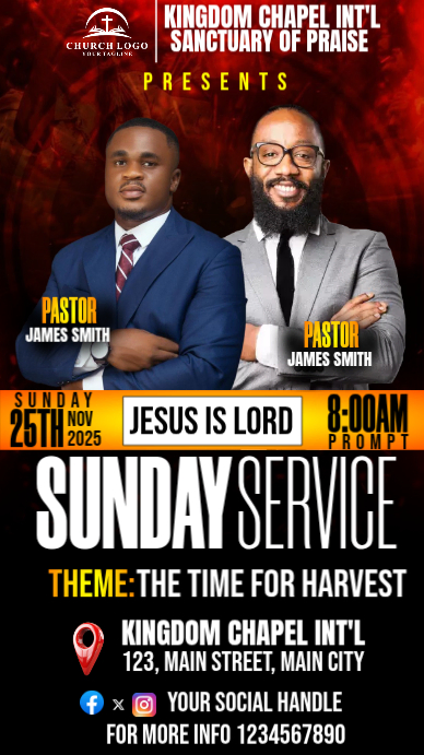 church sunday service flyer Template | PosterMyWall